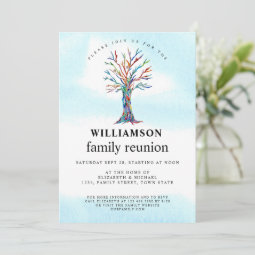 Family Reunion Family Tree Invitation | Zazzle