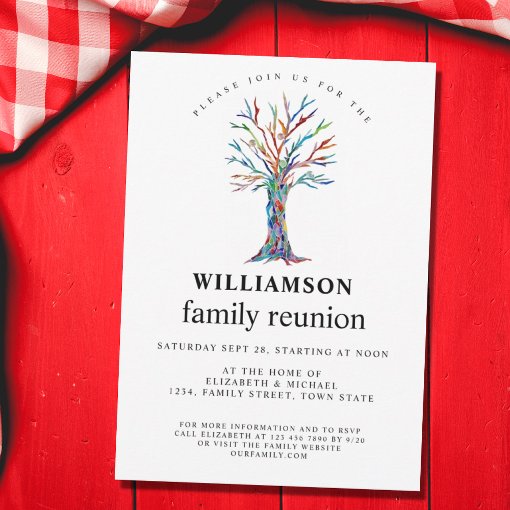 Family Reunion Family Tree Invitation | Zazzle
