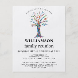 Family Reunion Family Tree Invitation Flyer | Zazzle