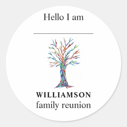 Family Reunion Family Tree Name Tag | Zazzle