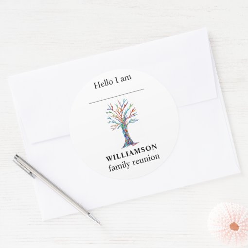 Family Reunion Family Tree Name Tag | Zazzle