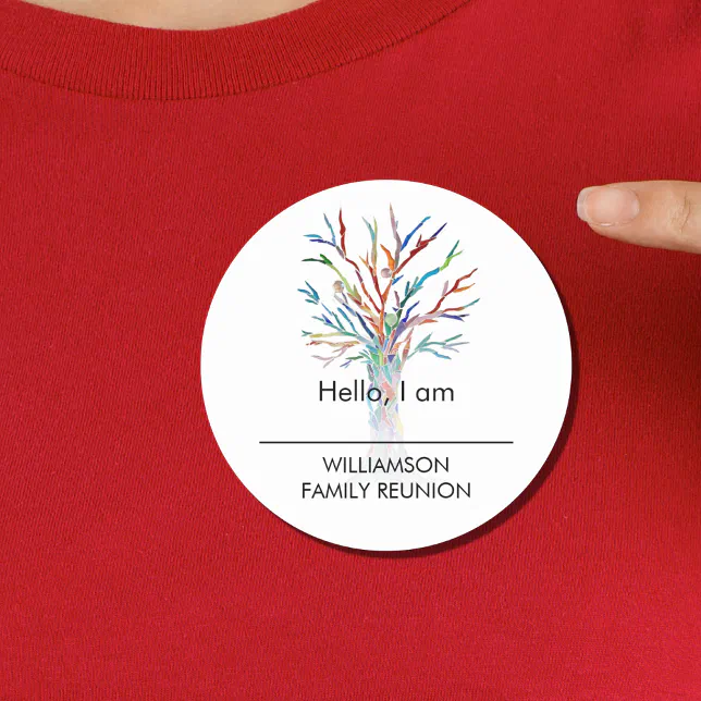 Family Reunion Family Tree Name Tag | Zazzle
