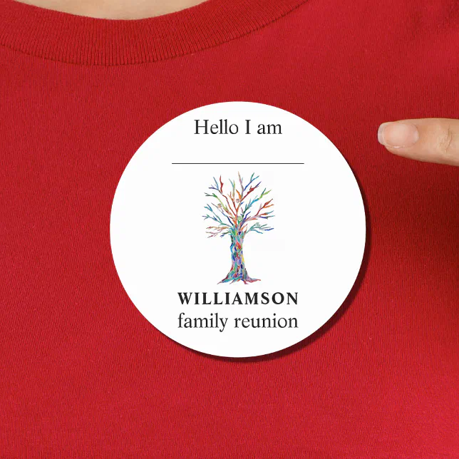 Family Reunion Family Tree Name Tag | Zazzle