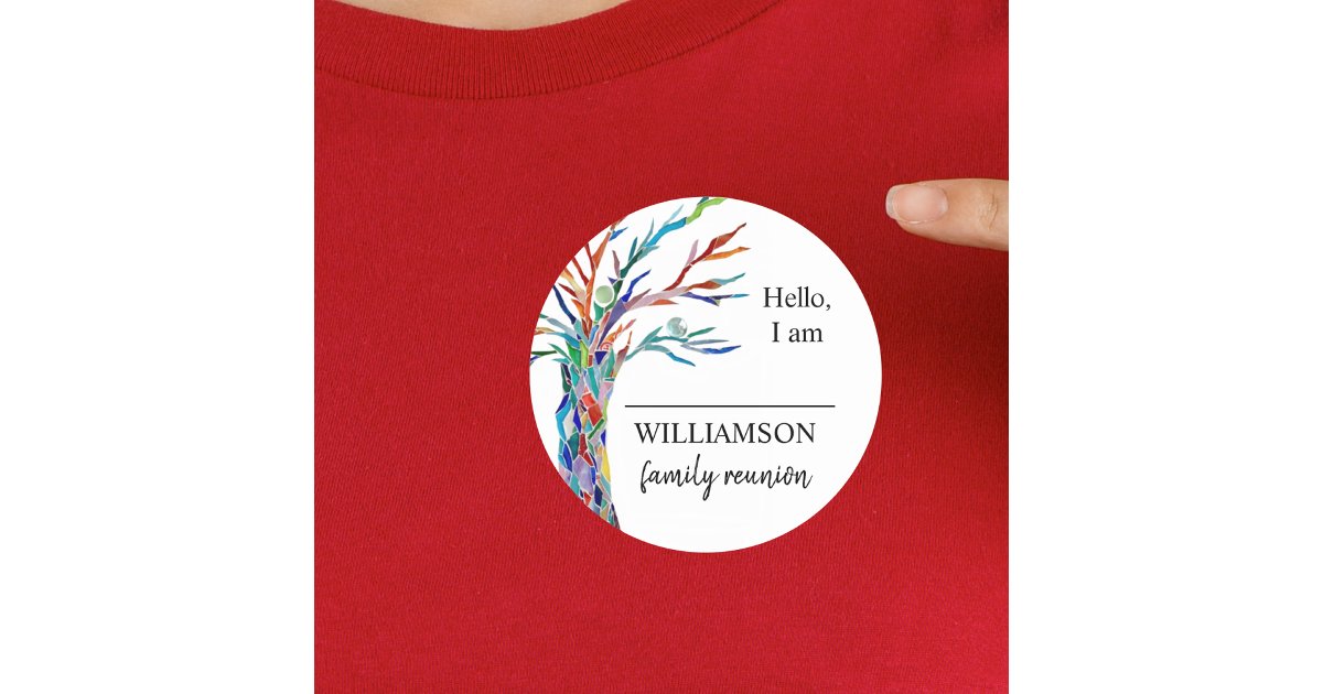 Family Reunion Family Tree Name Tag | Zazzle