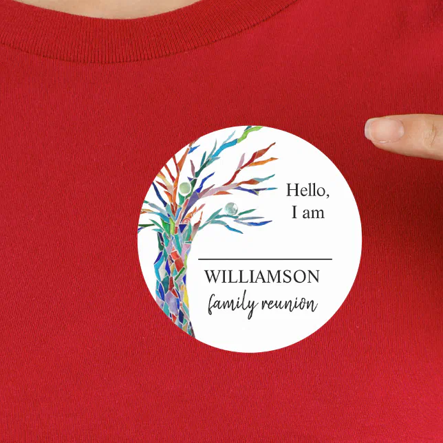 Family Reunion Family Tree Name Tag | Zazzle