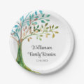 Family Reunion Family Tree Personalized Paper Plates | Zazzle