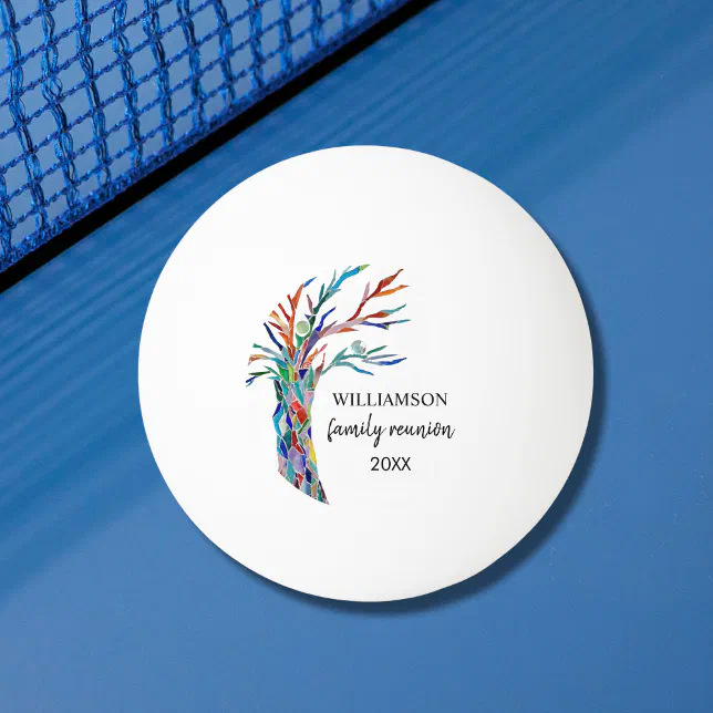 Family Reunion Family Tree Ping Pong Ball | Zazzle