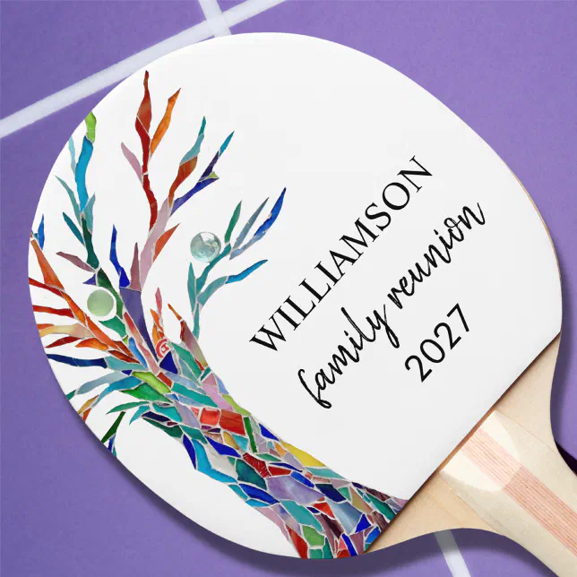 Family Reunion Family Tree Ping Pong Paddle | Zazzle