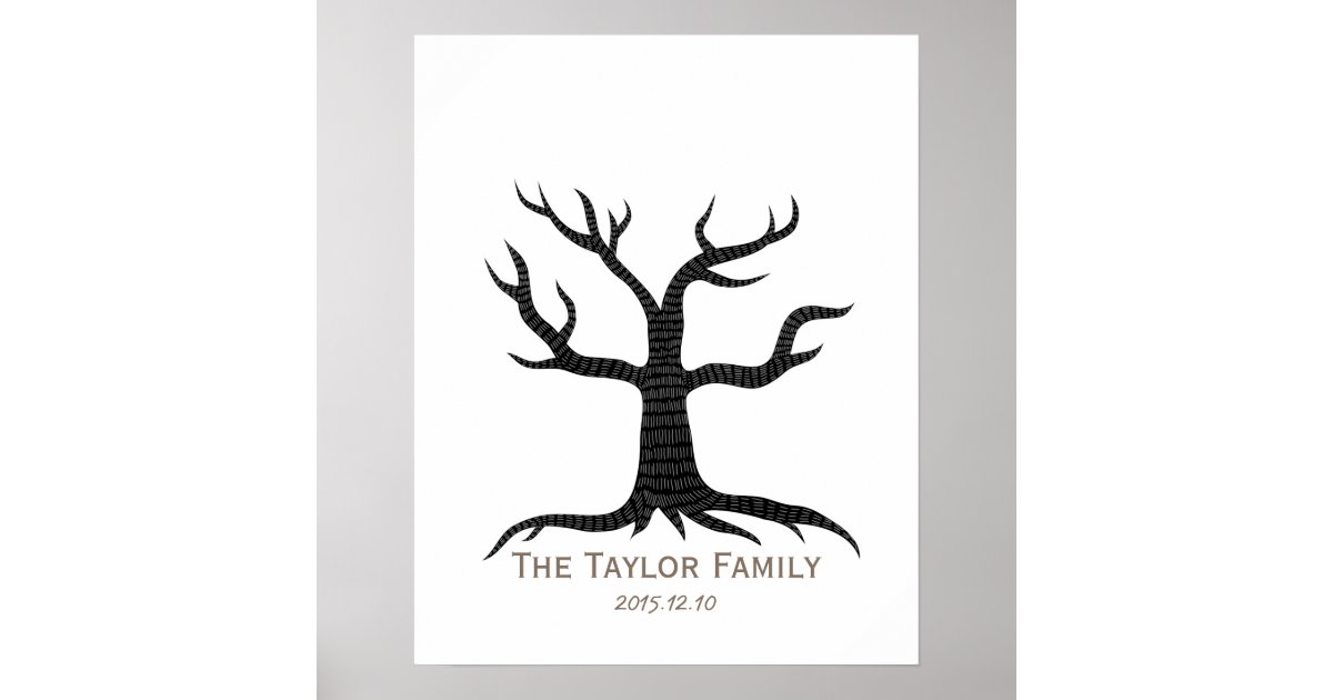 Family Reunion Finger Print Tree | Zazzle