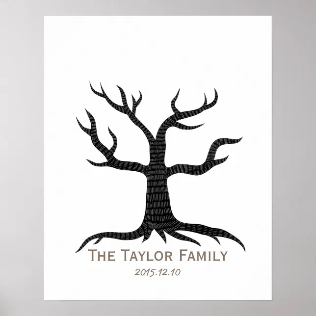 Family Reunion Finger Print Tree | Zazzle