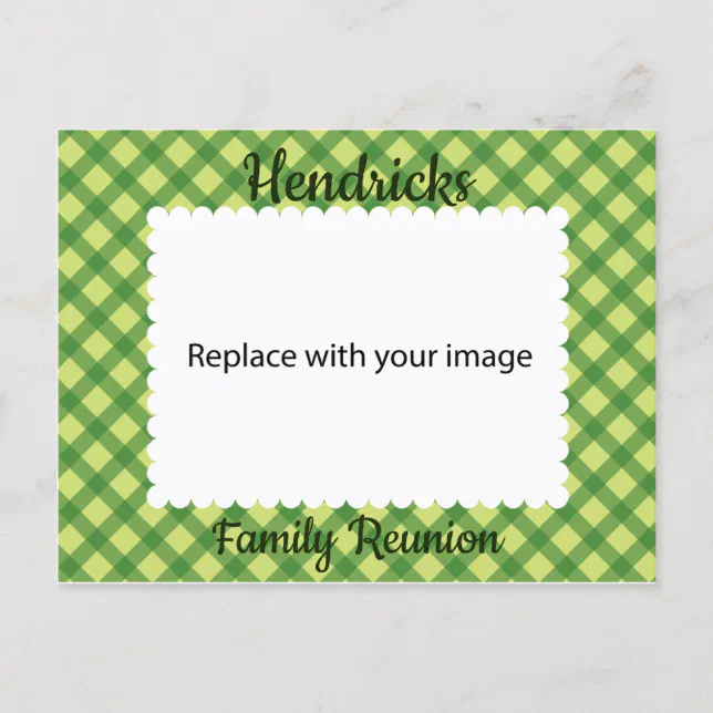 Family reunion frame invitation postcard | Zazzle