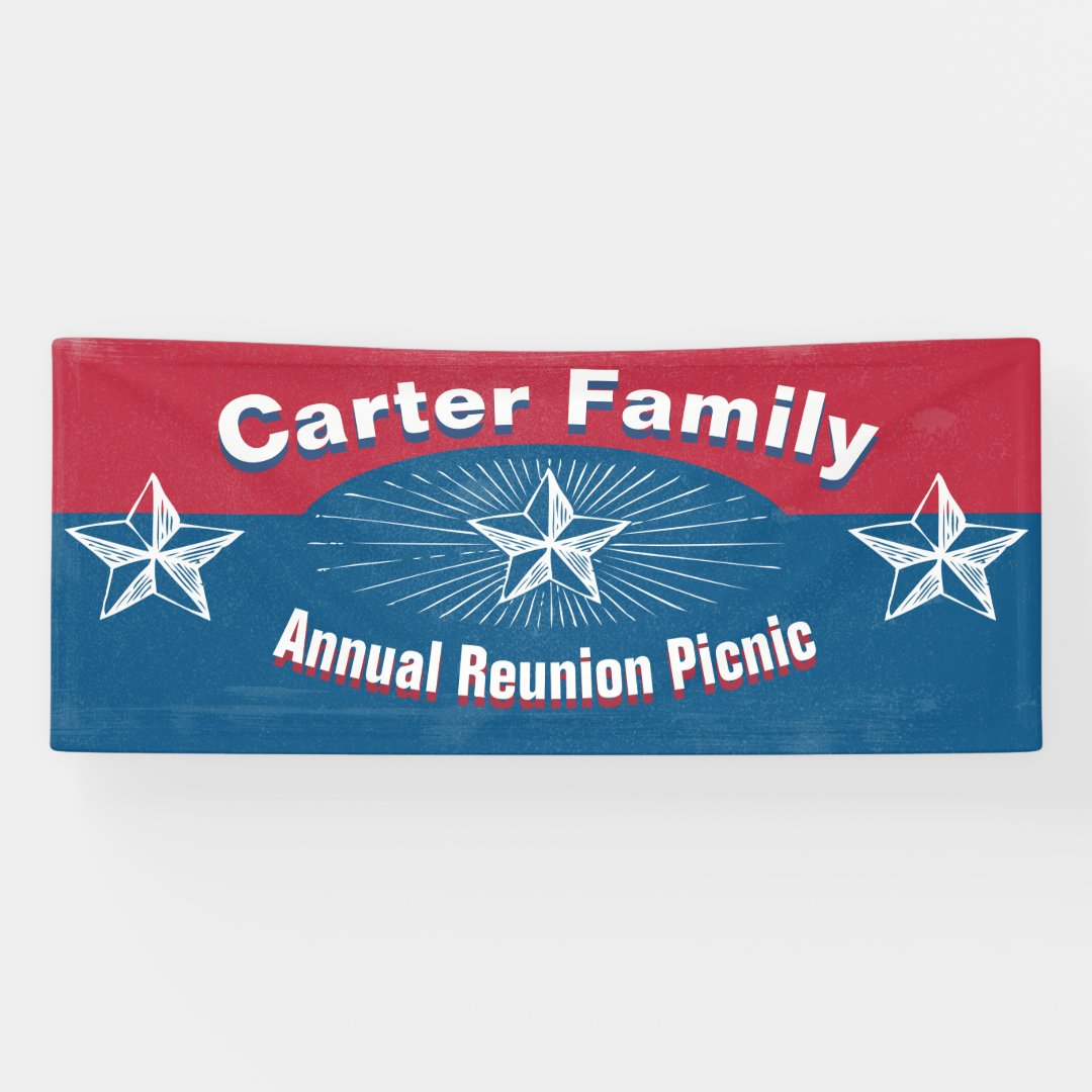 Family Reunion Gathering Event Picnic Banner | Zazzle