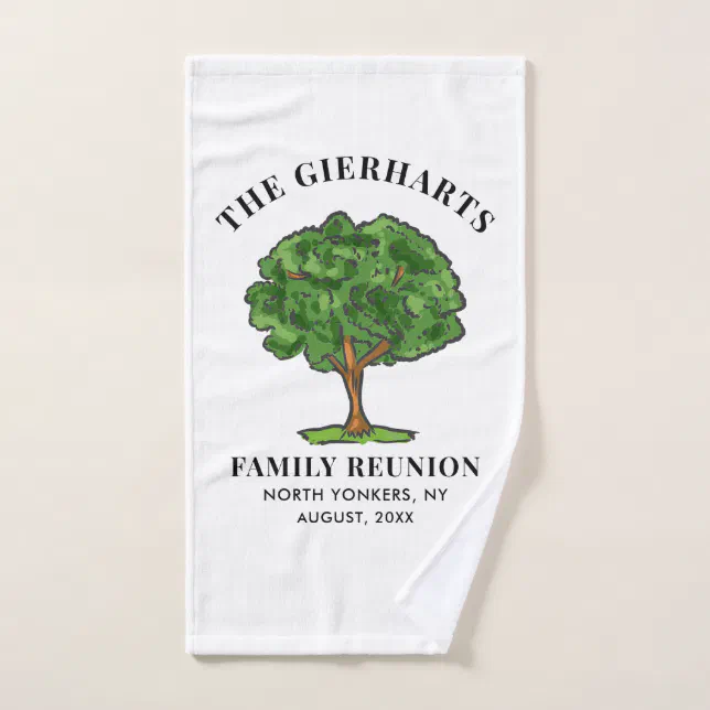Family Reunion Genealogy Tree Cousins Get Together Hand Towel | Zazzle