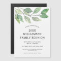 Family Reunion Green Magnetic Invitation Card | Zazzle