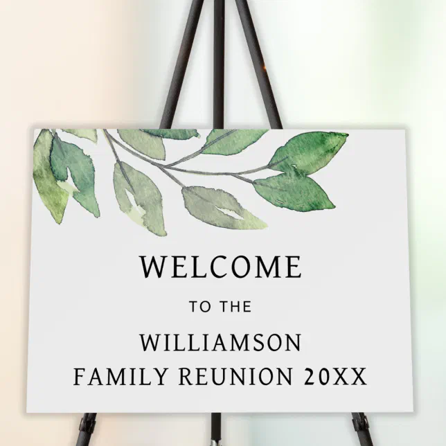 Family Reunion Green Personalized Welcome Sign | Zazzle