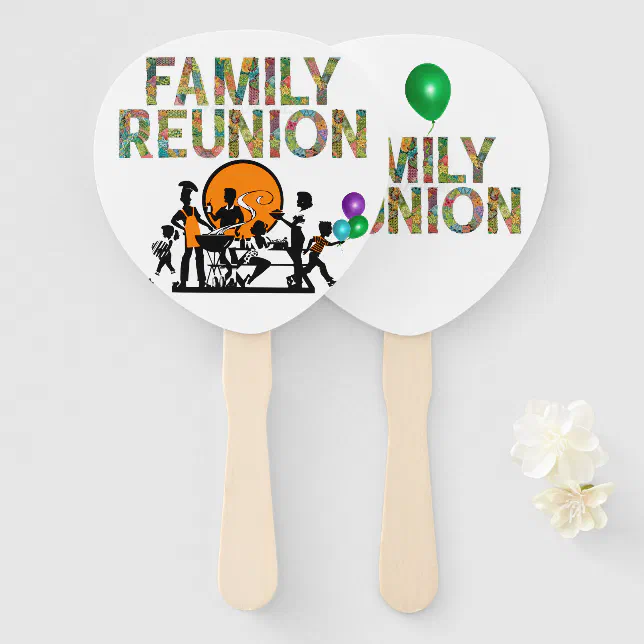 Family reunion hand fan | Zazzle