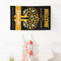 Family Reunion Hands Tree Leaves Custom Banner | Zazzle