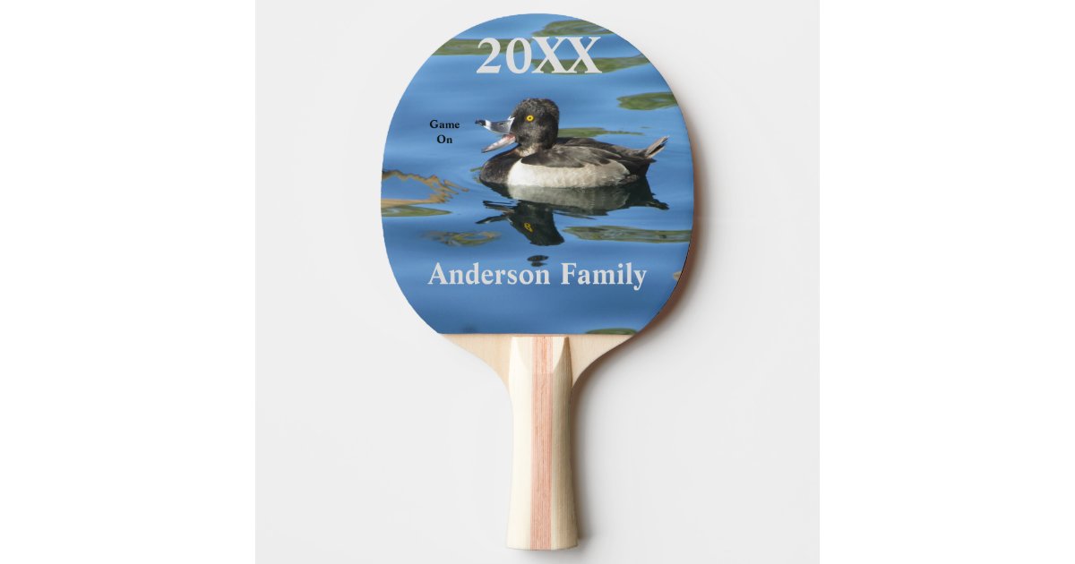 Family Reunion Humorous Duck on Lake Event Ping Pong Paddle | Zazzle