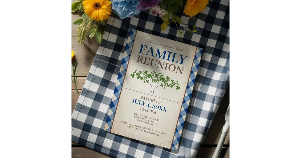 Family Reunion Invitations Template | Zazzle