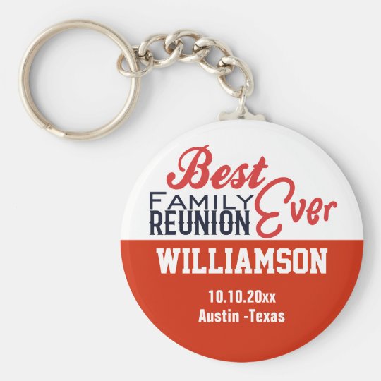 Family Reunion Keepsake Party Favor Keychain | Zazzle.com