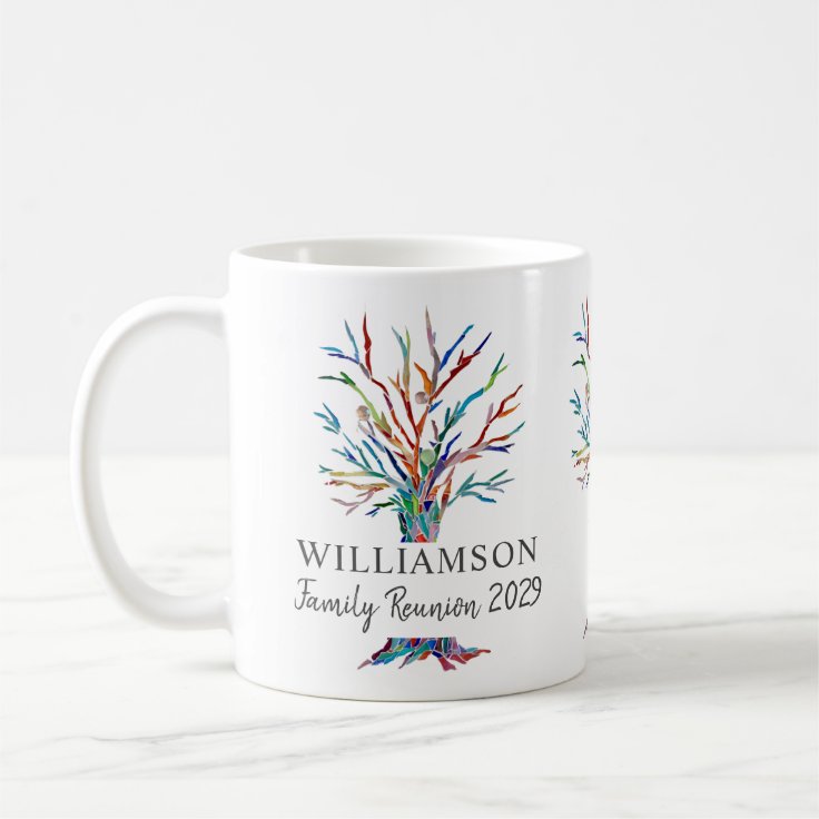 Family Reunion Keepsake Personalized Family Tree Coffee Mug | Zazzle