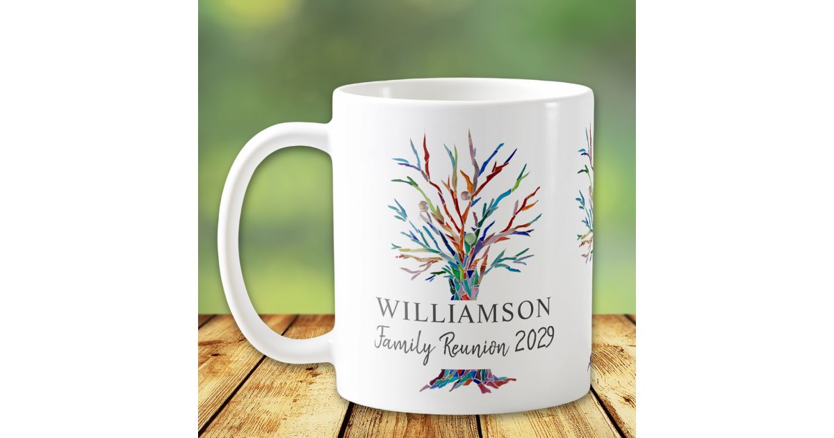 Family Reunion Keepsake Personalized Family Tree Coffee Mug | Zazzle