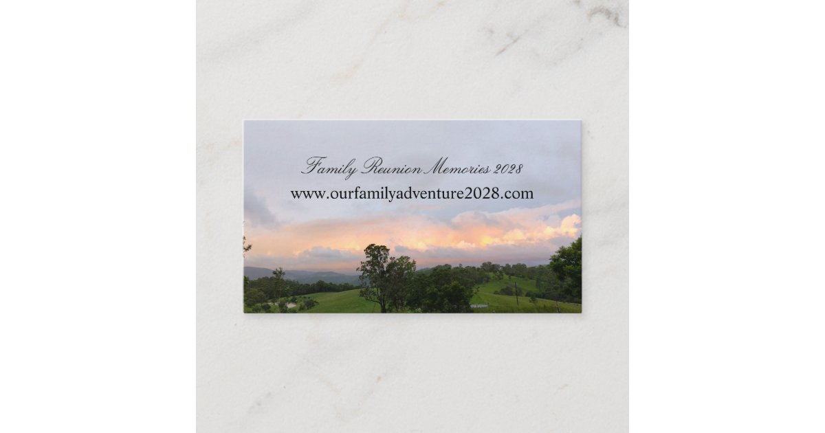 Family Reunion Memories Website Business Card | Zazzle