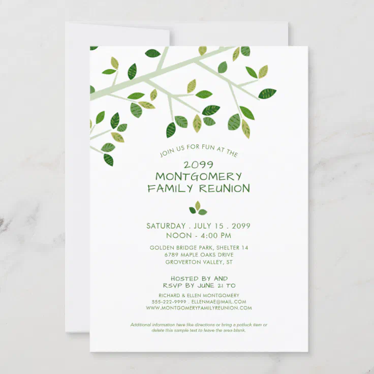 Family Reunion Invitation Wording Ideas