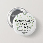 Family Reunion Modern Family Tree Personalized Button | Zazzle
