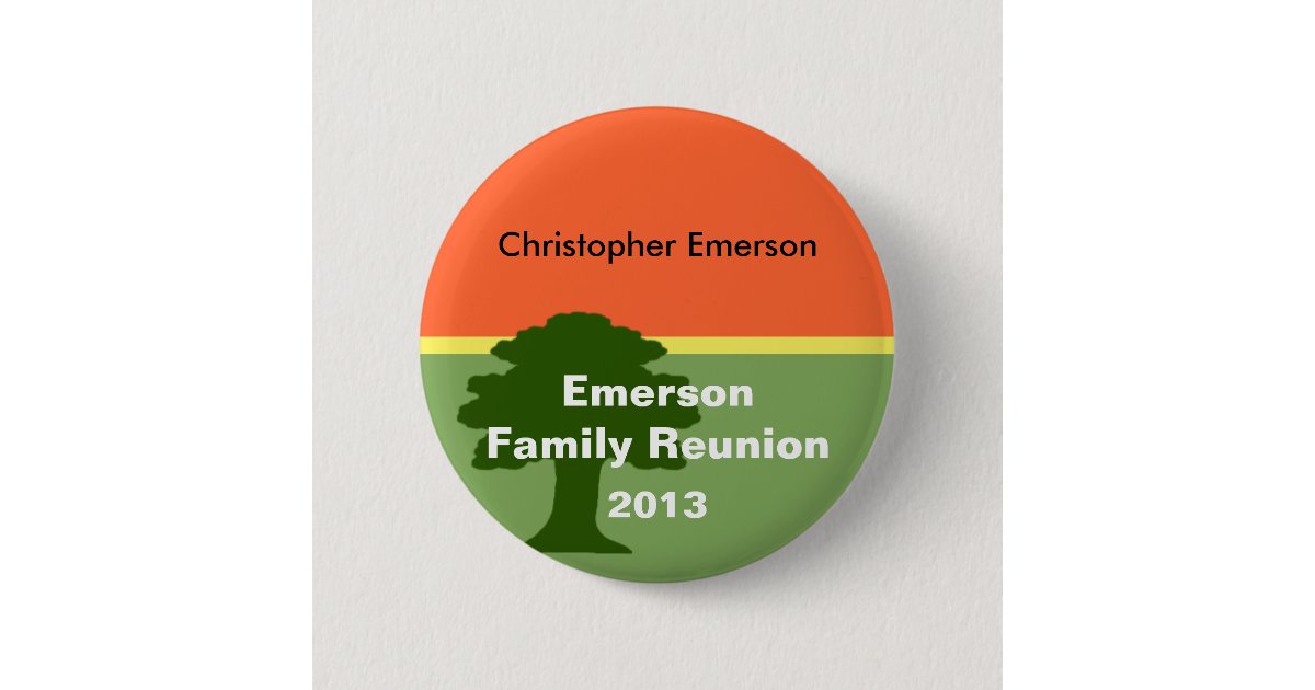 Family Reunion Name Tag Pin | Zazzle