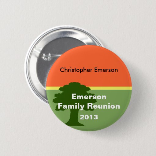 Family Reunion Name Tag Pin | Zazzle
