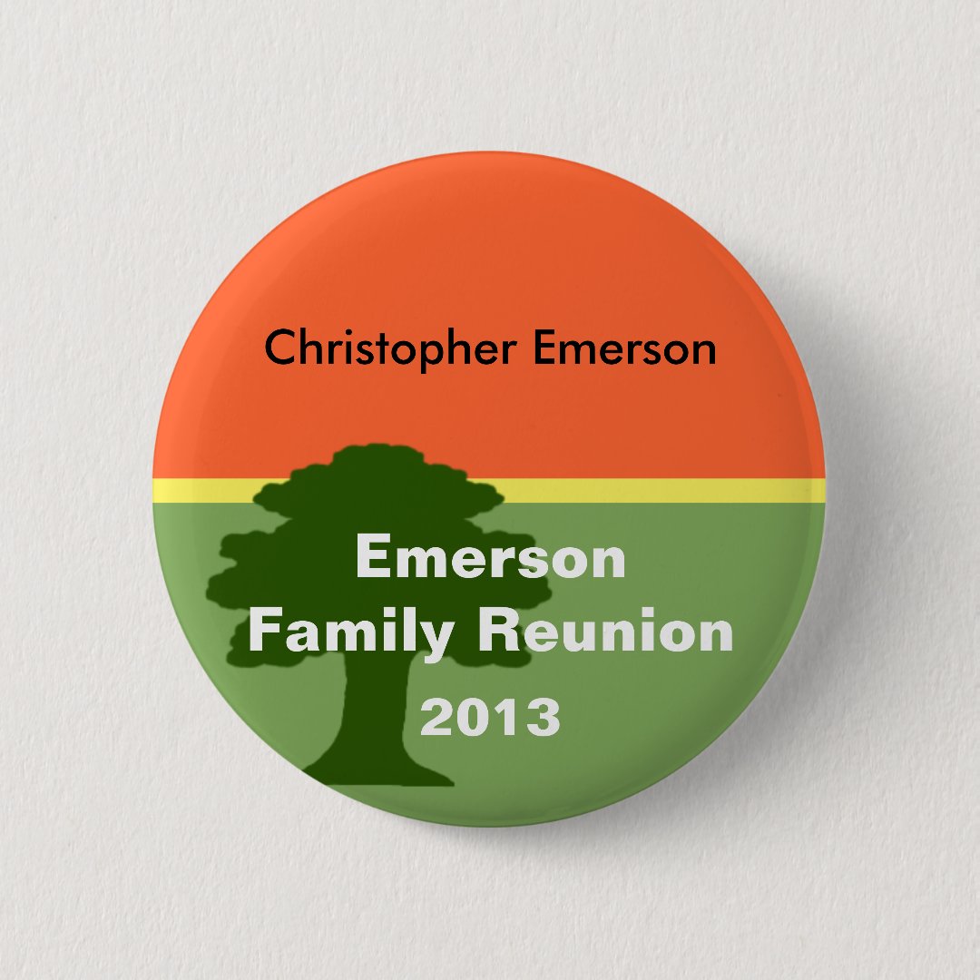 Family Reunion Name Tag Pin | Zazzle
