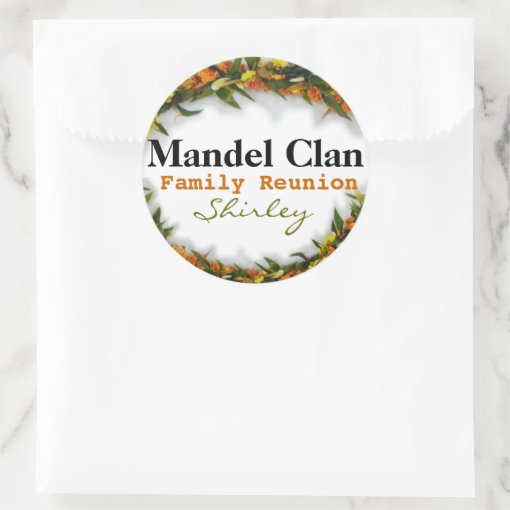 Family Reunion Name tag sticker template | Zazzle
