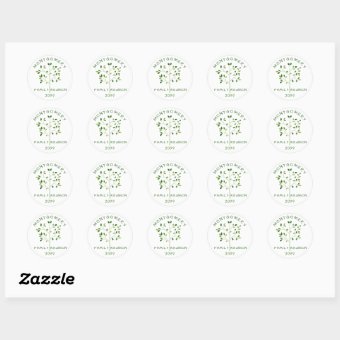 Family Reunion Name Year Family Tree Classic Round Sticker | Zazzle
