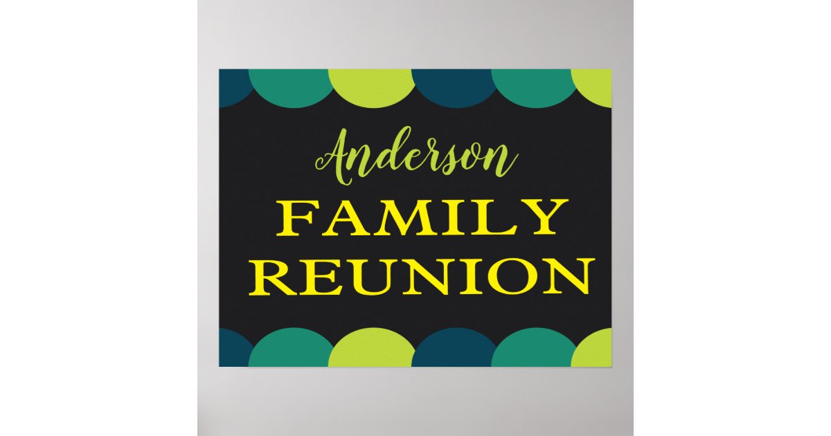 Family Reunion Party Event Sign | Zazzle