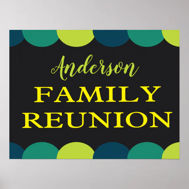 Family Reunion Party Event Sign | Zazzle