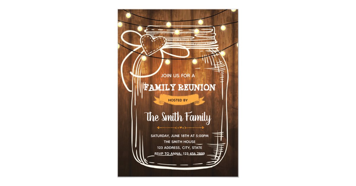 Family reunion party invitation | Zazzle.com