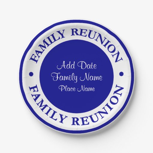 Family Reunion Party Plates | Zazzle