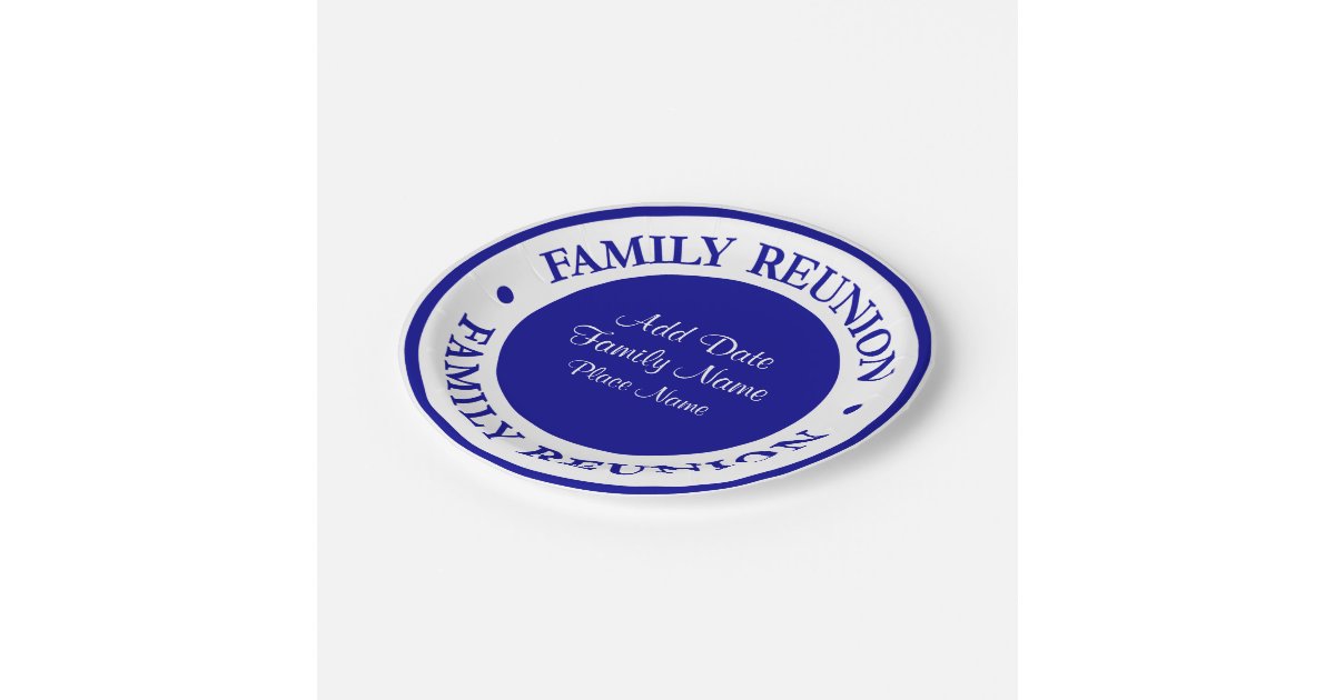 Family Reunion Party Plates | Zazzle
