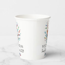 Family Reunion Personalized Family Tree Paper Cup | Zazzle