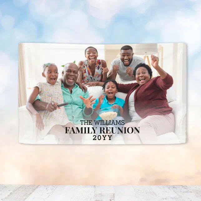 Family Reunion Photo Custom Banner | Zazzle