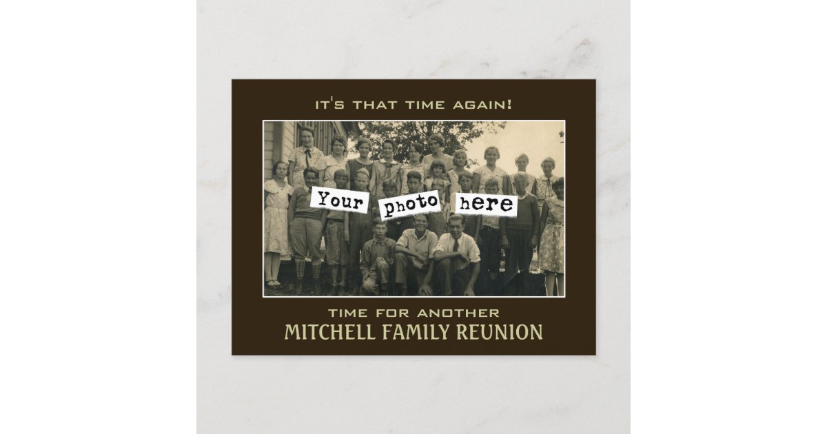 Family Reunion Photo Template Postcard | Zazzle