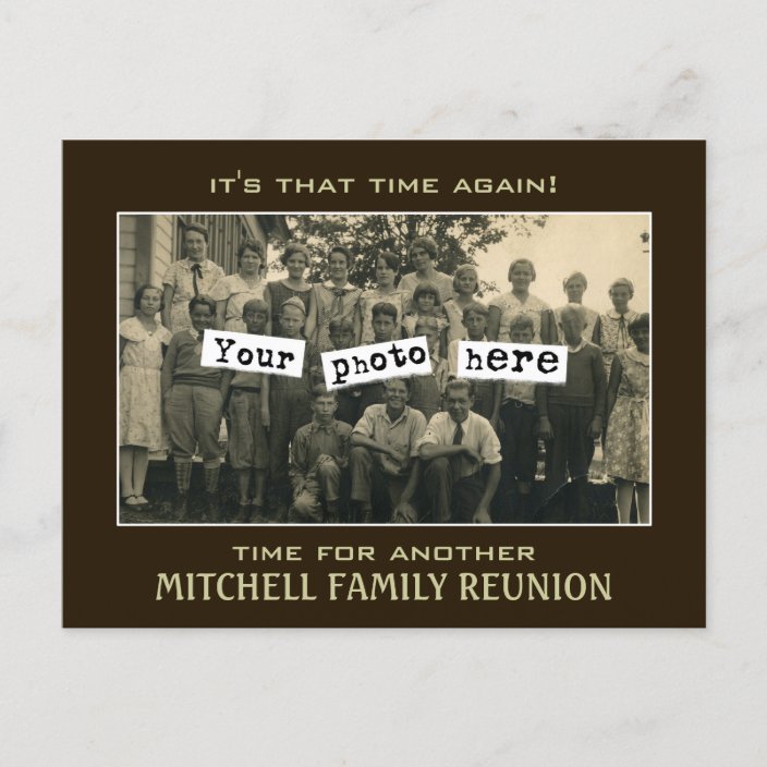 Family Reunion Photo Template Postcard | Zazzle.com