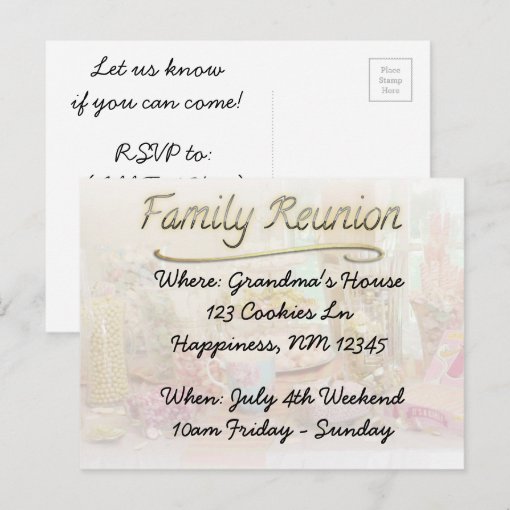 Family Reunion Post Card | Zazzle