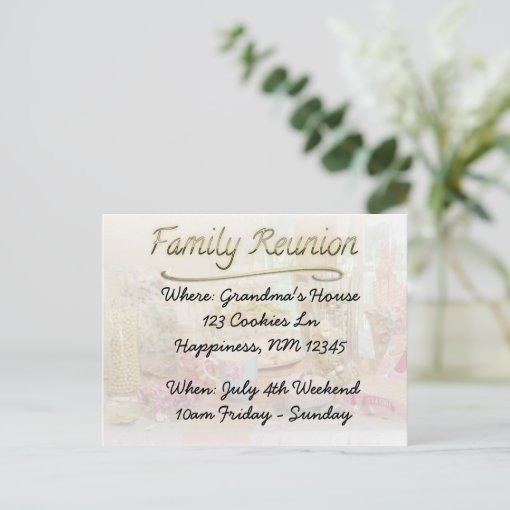 Family Reunion Post Card | Zazzle