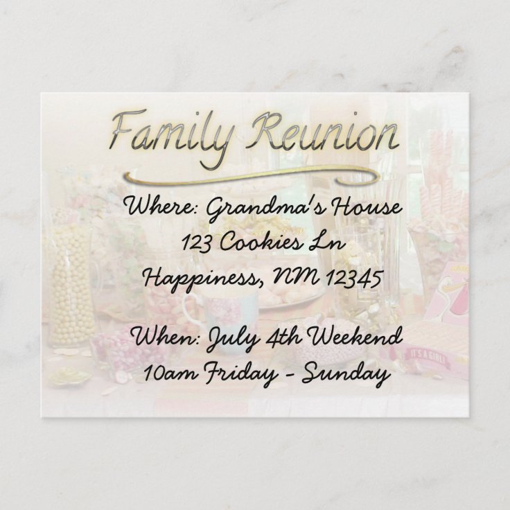 Family Reunion Post Card | Zazzle