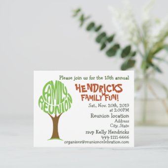 Family reunion postcard | Zazzle