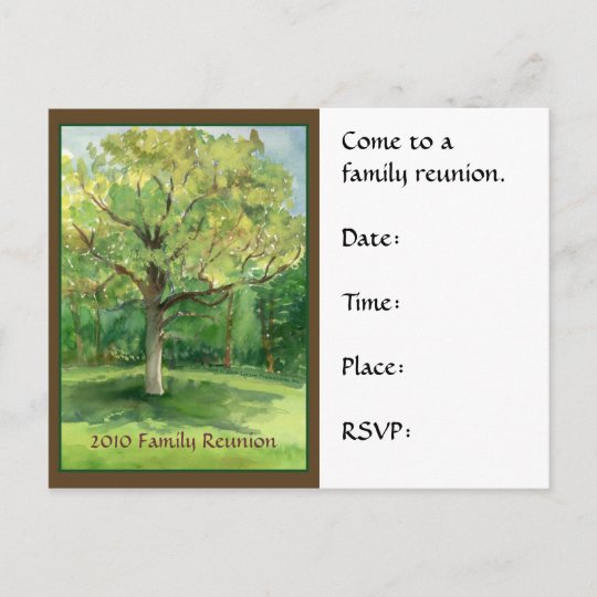Family Reunion Postcard Invitation | Zazzle.com