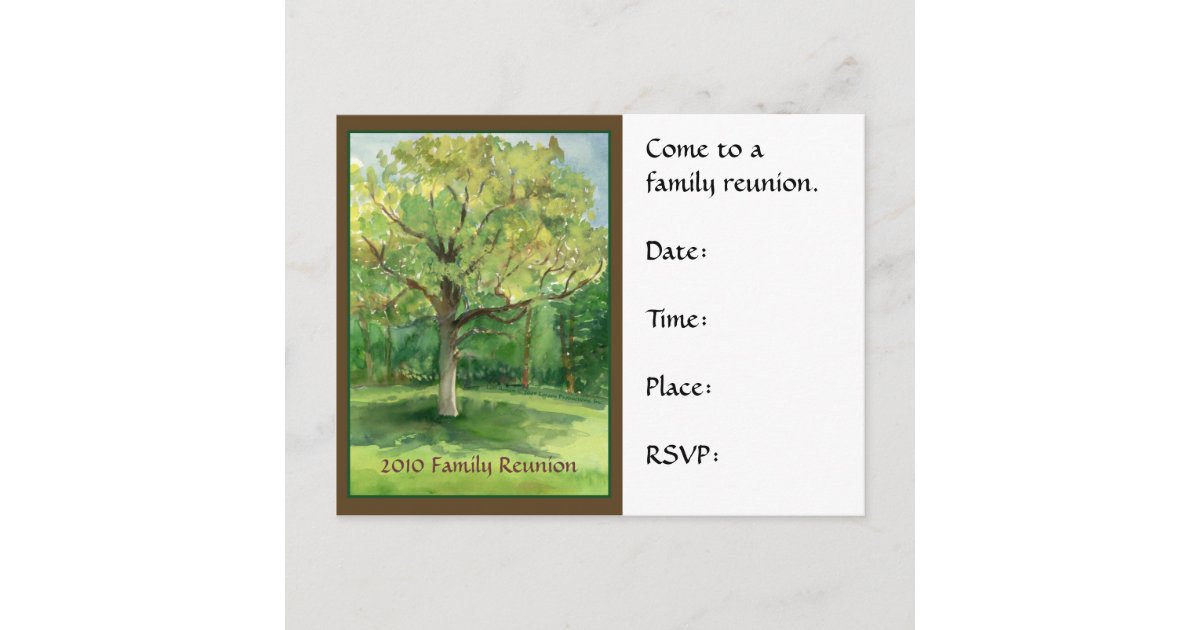 Family Reunion Postcard Invitation | Zazzle