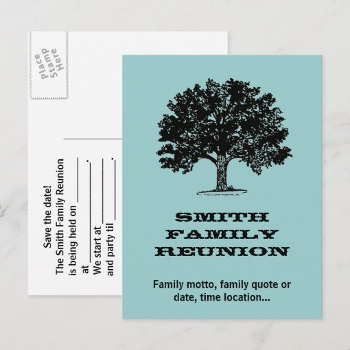 Family Reunion Postcard Invitation | Zazzle